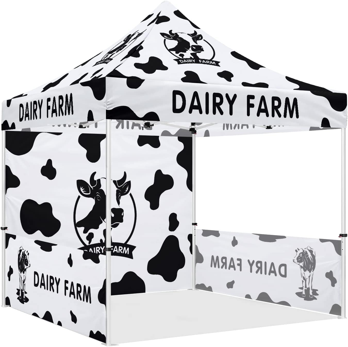 Milk Tent 10x10 Themed Pop Up Canopy Tent for Fresh Milk and Cheese Da ...