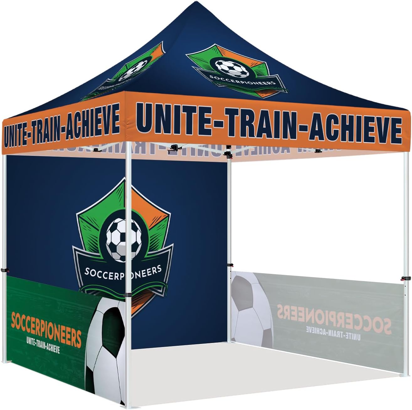 ABLEM8CANOPY UNITE TRAIN ACHIEVE 10x10 Soccer Tent for Soccer Games ...