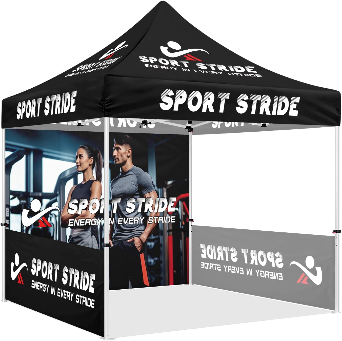 Exercise Tent-SPORT STRIDE 10x10 Custom Printed Canopy Tents – ablem8canopy