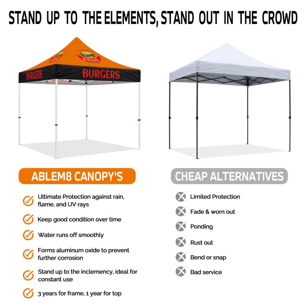 Burger Tent-10x10 Burger Pop Up Tents-ablem8canopy